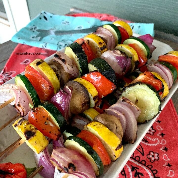 Vegetable Kabobs on the Grill - My Turn for Us