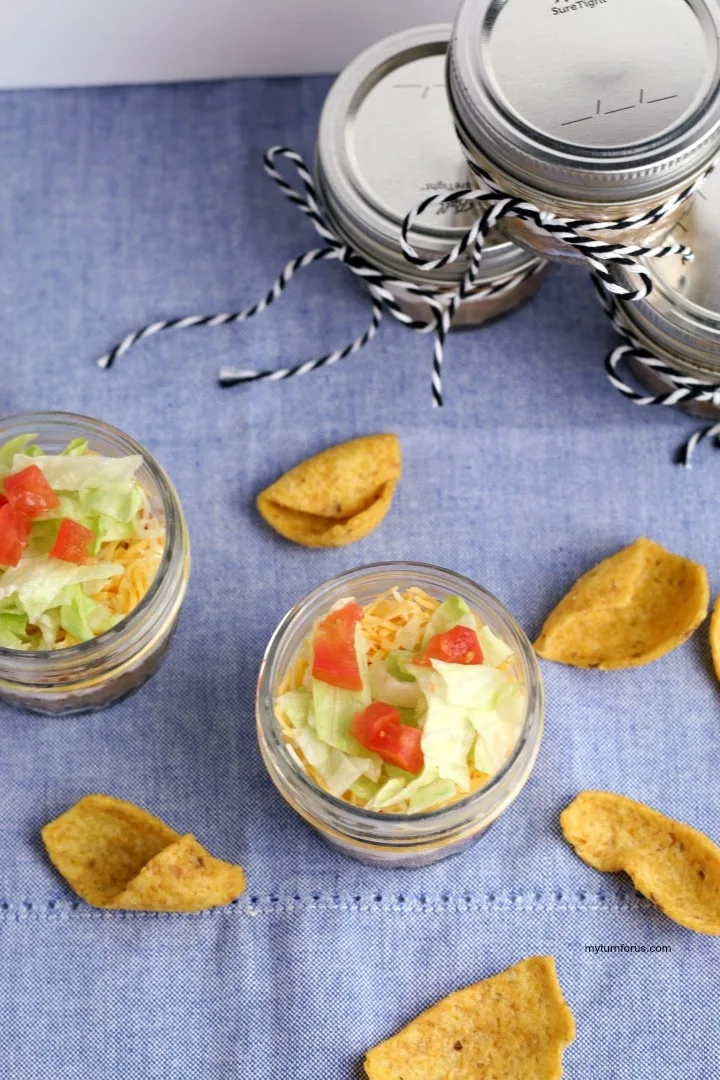 Taco Dip in a Jar Recipe - Individual Dips - My Turn for Us