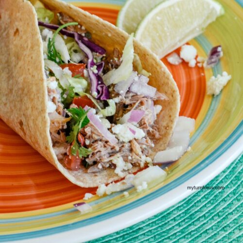 Smoked Pork Tacos with Toppings - My Turn for Us