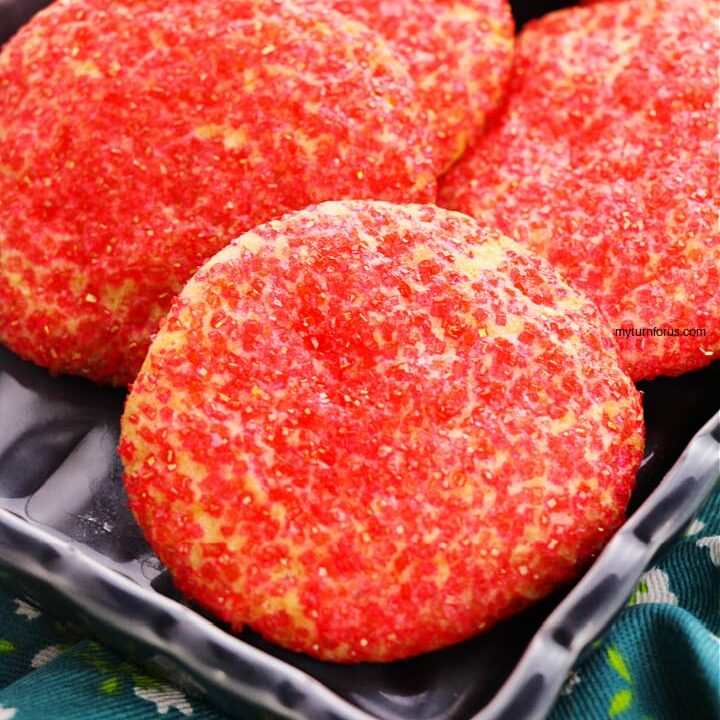 Red glitter cookies - My Turn for Us