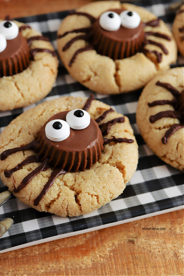 Peanut Butter Spider Cookies - My Turn for Us