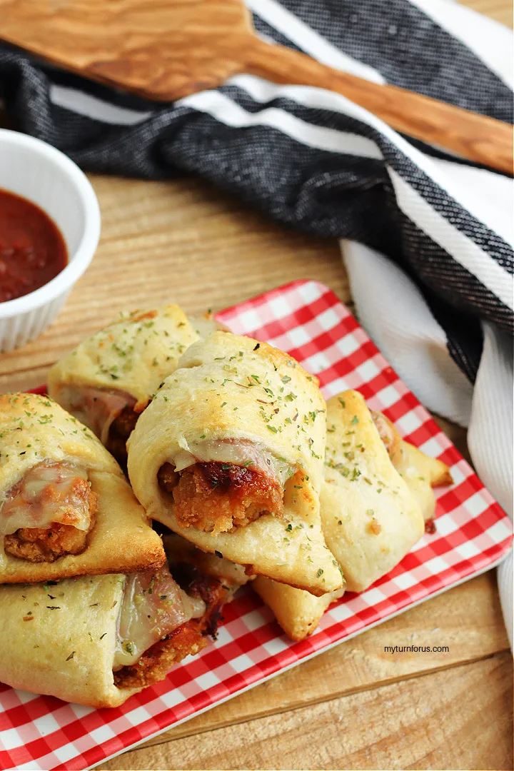 Chicken Parmesan Crescent Rolls - My Turn for Us