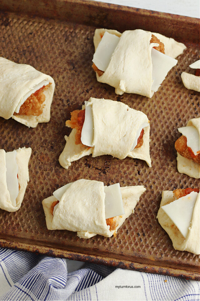 Chicken Parmesan Crescent Rolls - My Turn for Us