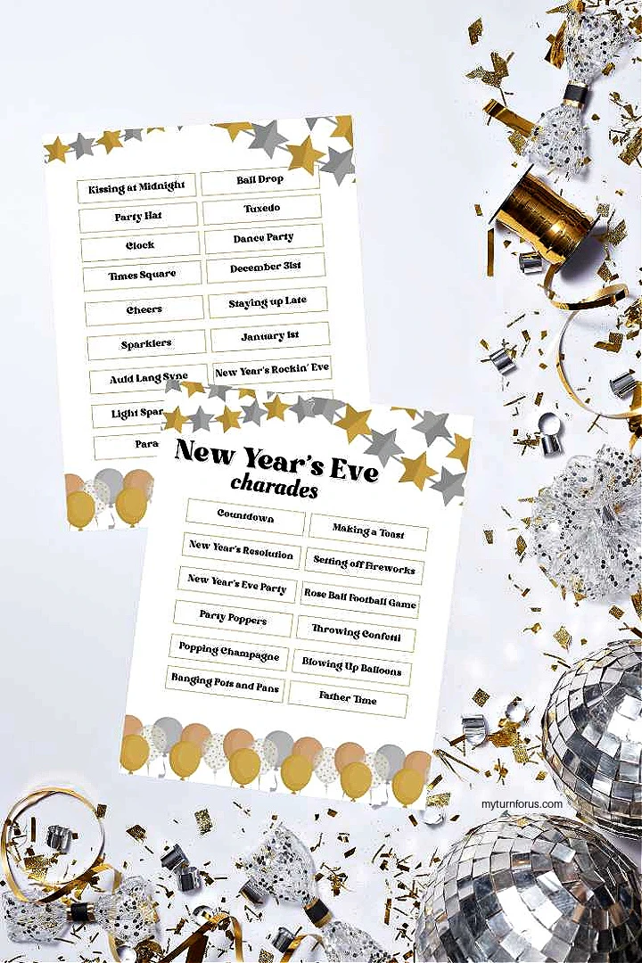 New Years Eve Games Printables - My Turn for Us