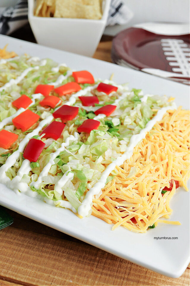 Football Field Taco Dip - My Turn for Us